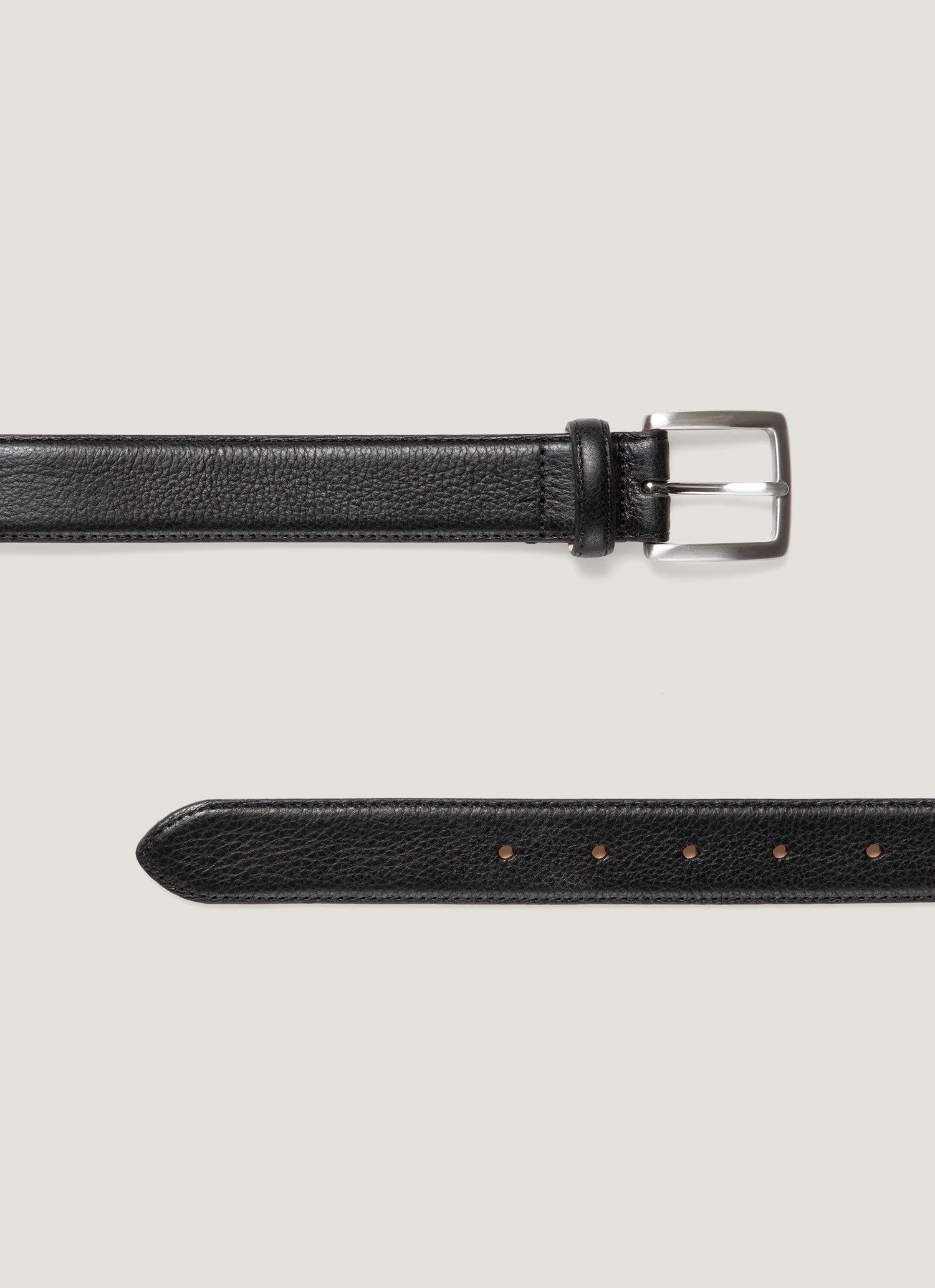 Men's Smart Leather Belt in Black | Sunspel