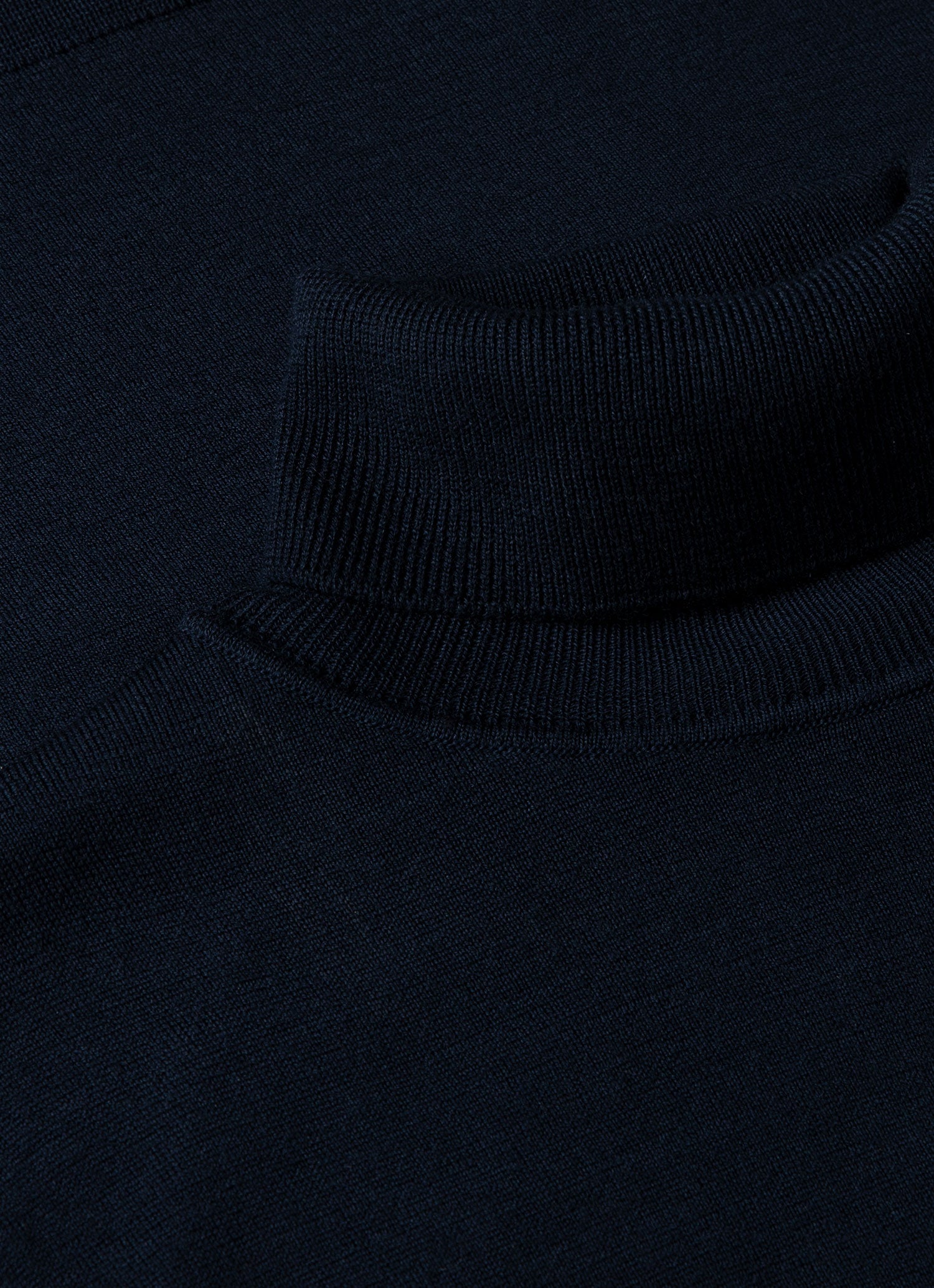 Men's Extra-Fine Merino Roll Neck in Light Navy | Sunspel