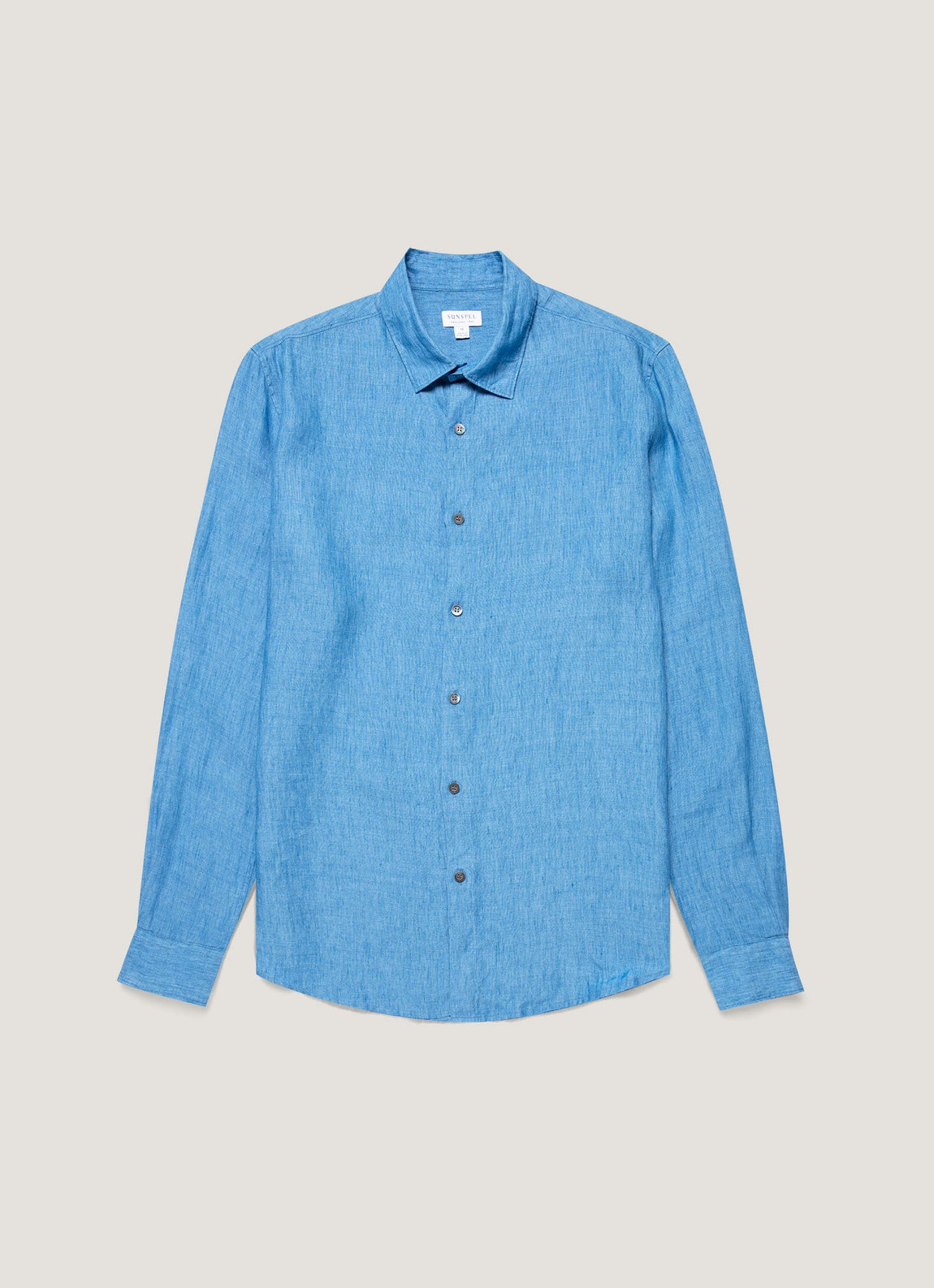 Men's Linen Shirt in Cool Blue | Sunspel