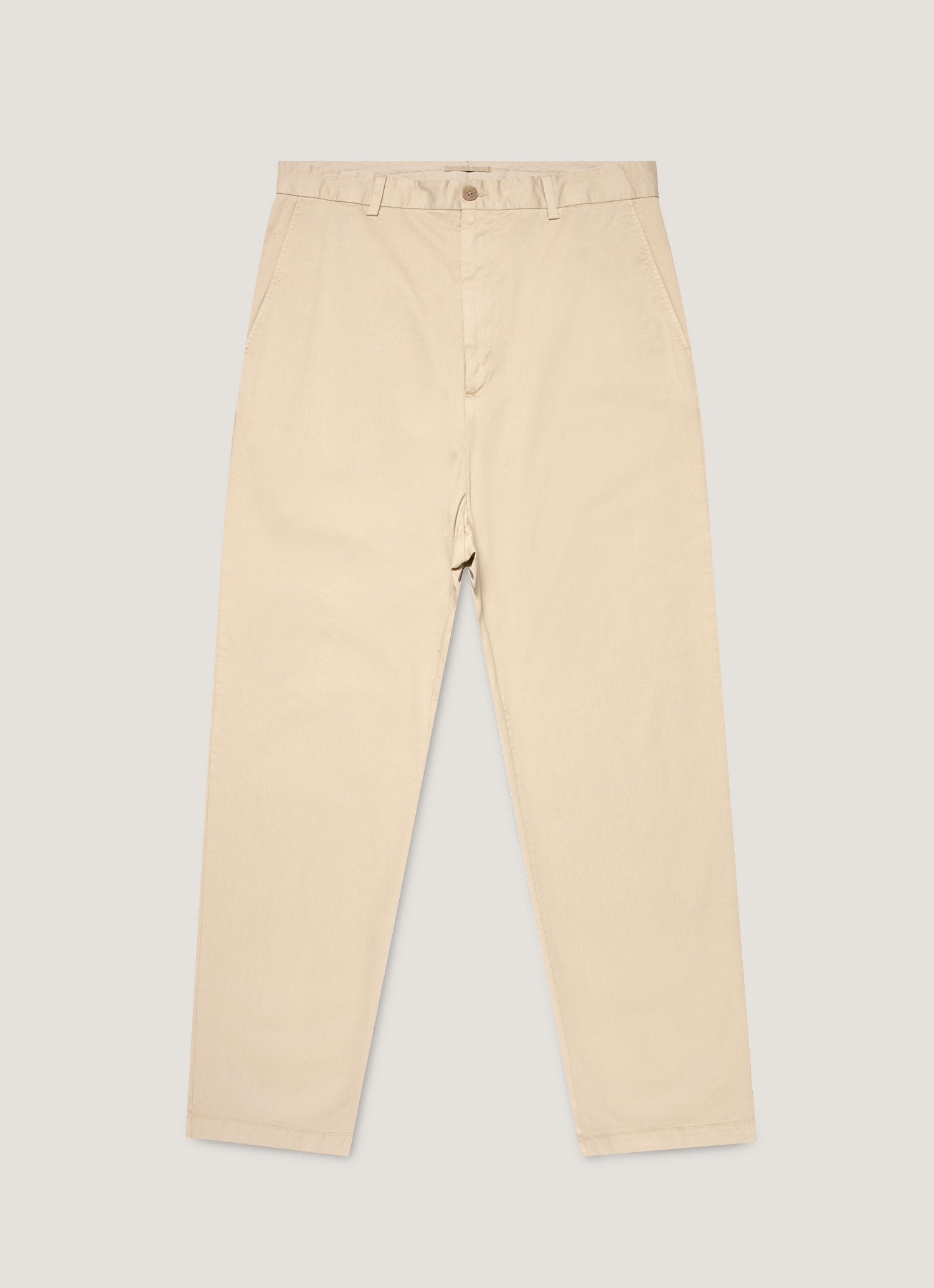 Men's Regular Fit Chino in Light Stone | Sunspel
