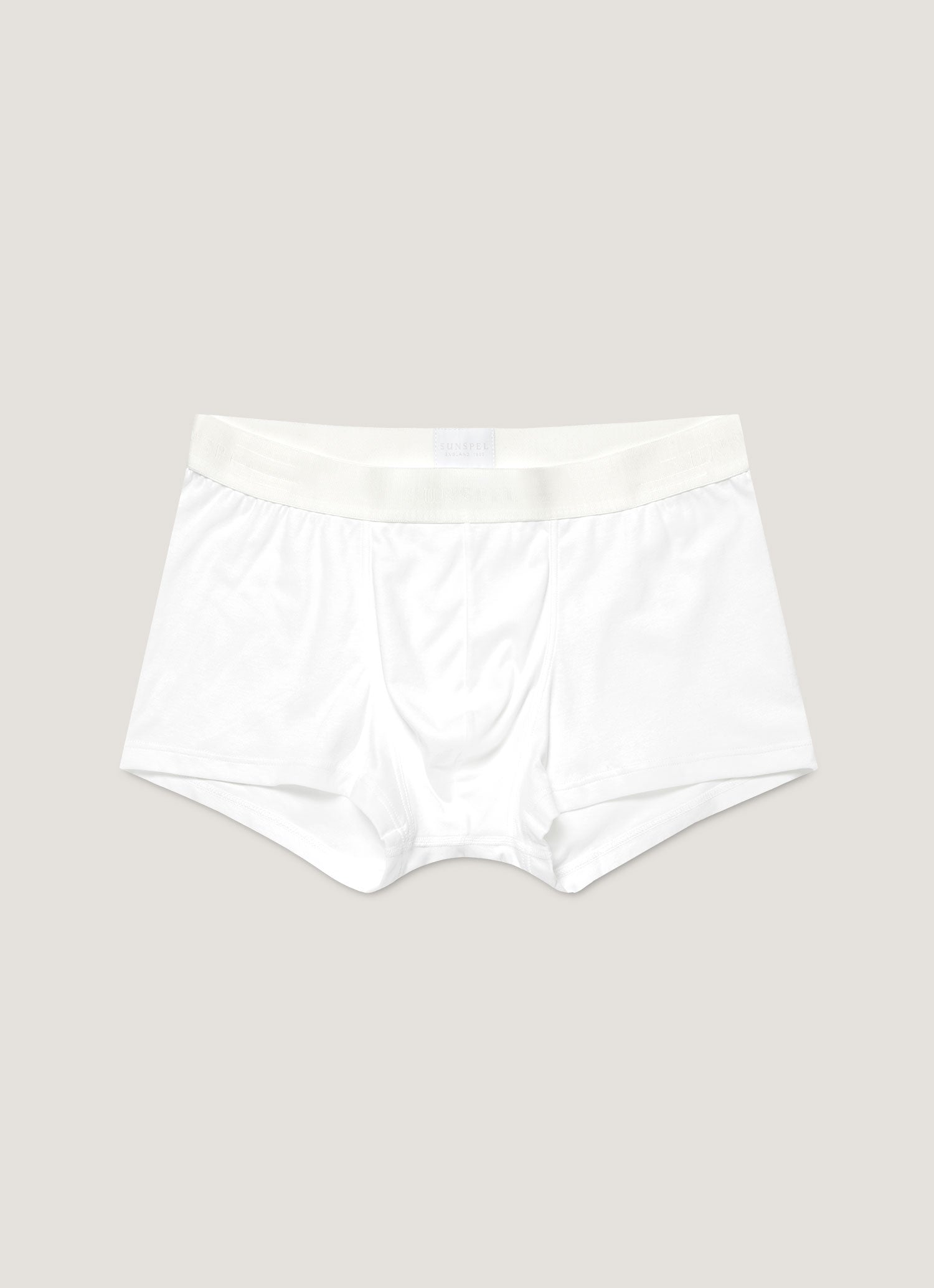 Men's Sea Island Cotton Trunks in White | Sunspel