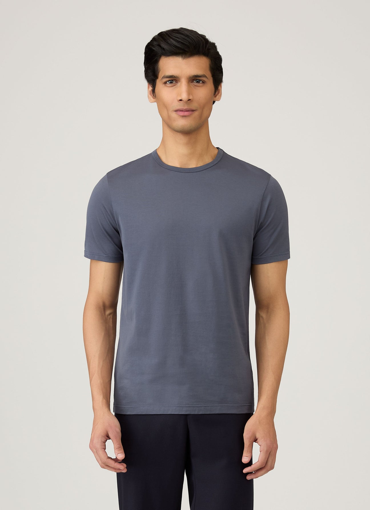 Men's Classic T-shirt in Slate Blue | Sunspel