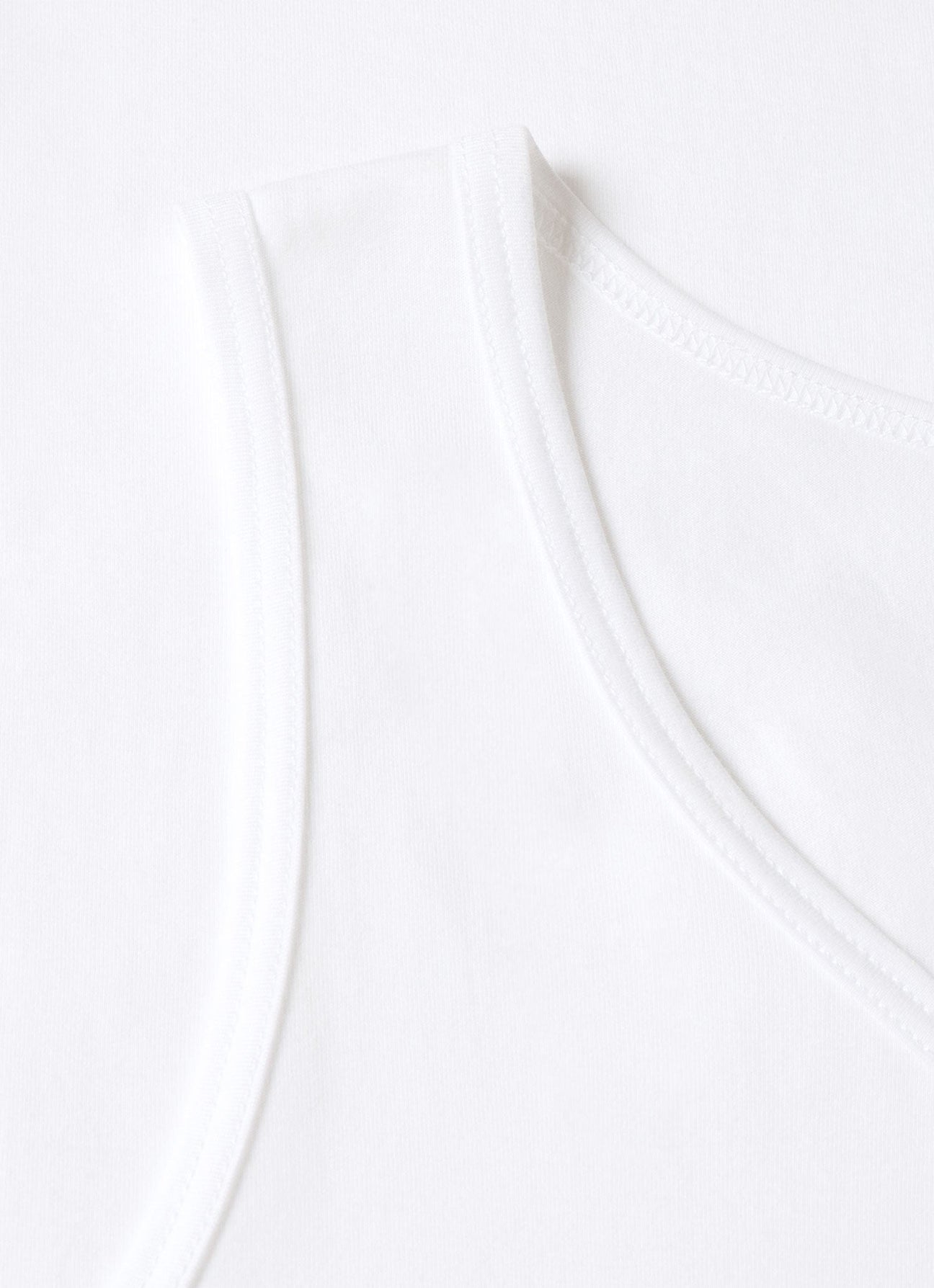 Men's Superfine Cotton Underwear Vest in White | Sunspel