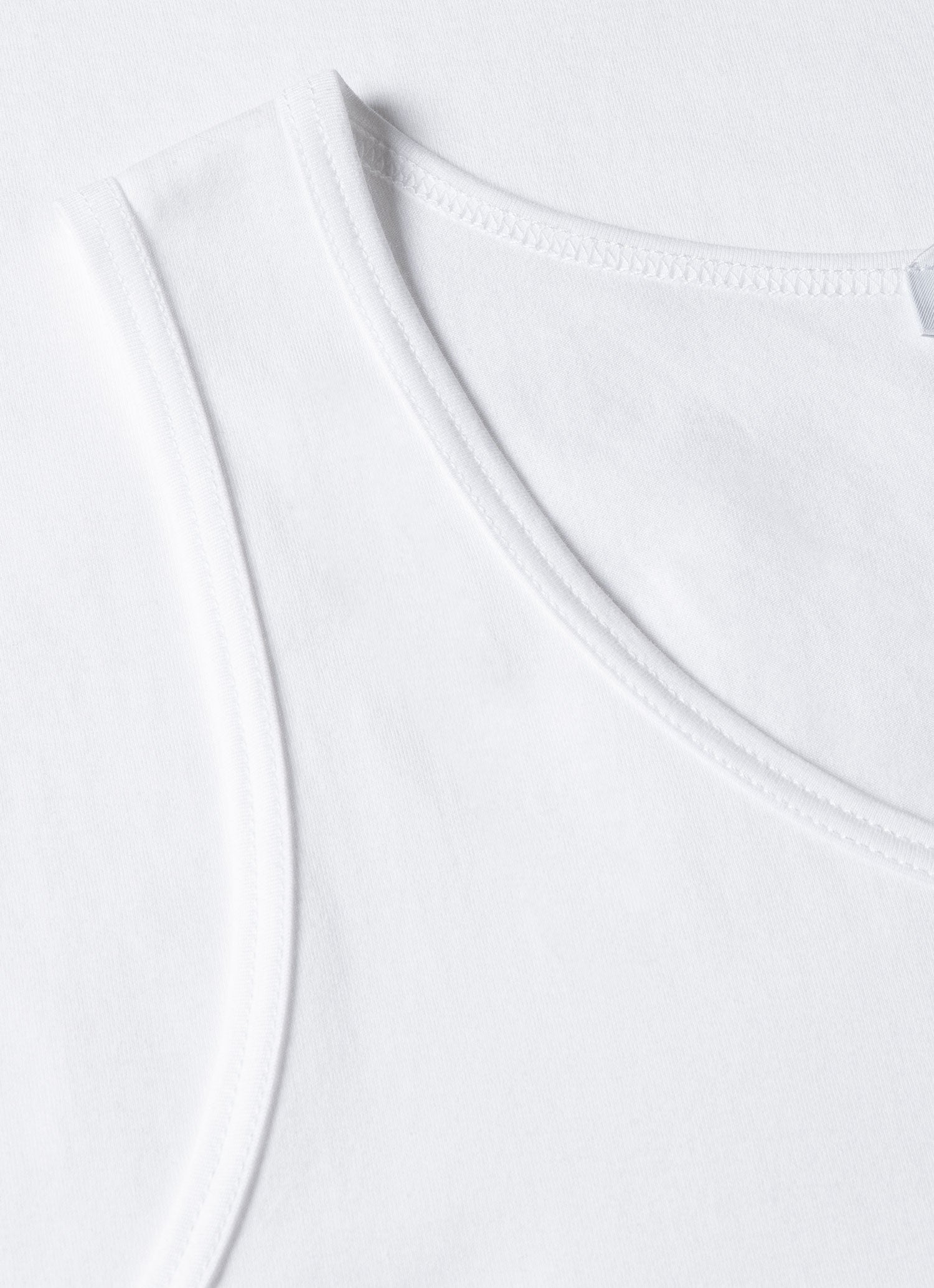 Men's Superfine Cotton Underwear Vest in White | Sunspel